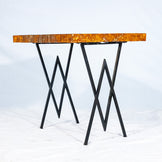 Copper Bedside Table Abstract Metal Art – Torched Hawaii